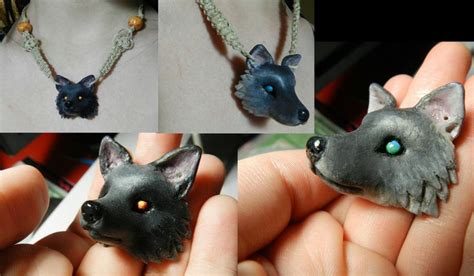 Wolf Pendant Close Ups By Poisonjarcreations On Deviantart Polymer