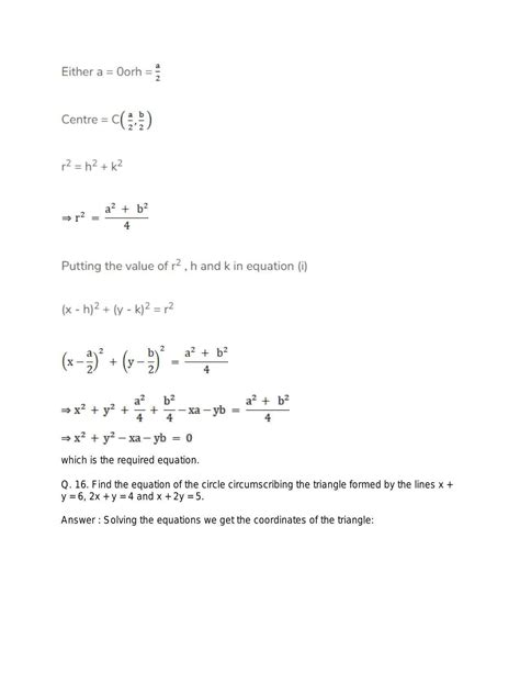 Rs Aggarwal Solutions For 11th Class Maths Chapter 21 Circle