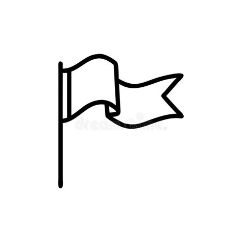 Dynamic Combat Flag Icon For Military Stock Vector Illustration Of