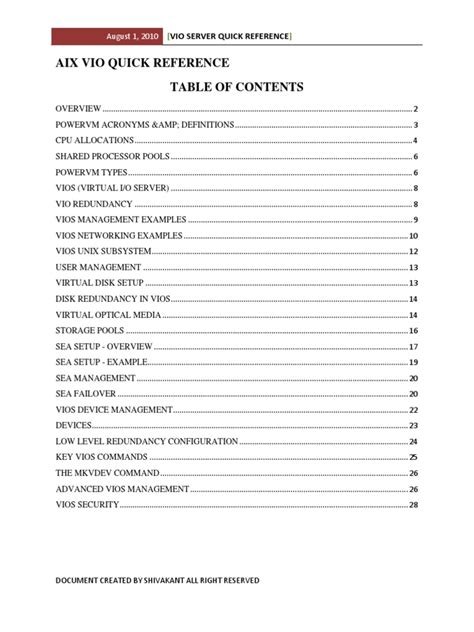 Aix Vio Quick Reference Pdf Central Processing Unit Network Interface Controller