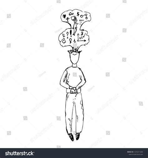 Scientist Programmer Solves Problem Vector Illustration Stock Vector