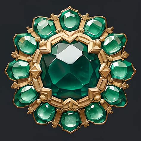 Premium Ai Image Emerald Model For Game Ideas Or Jewelry Making