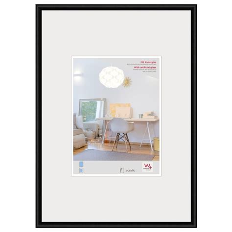 Walther Design Picture Frame Black 42 X 594 Cm Din A2 With Art Glass
