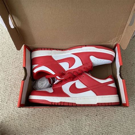 Red Dunks Red Unc Dunks Brand New Come With Depop