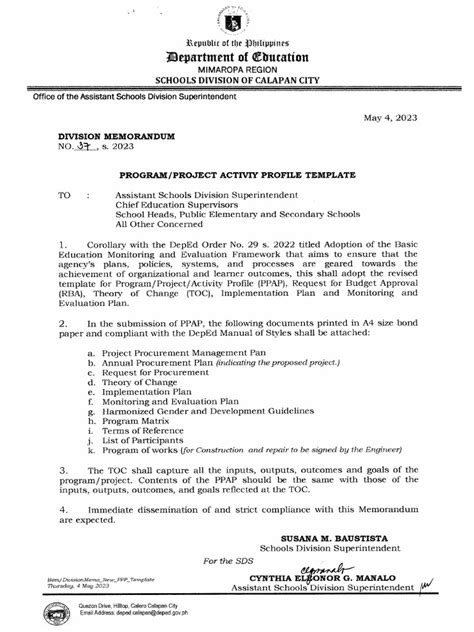 37 Program Project Activity Profile Template Pdf