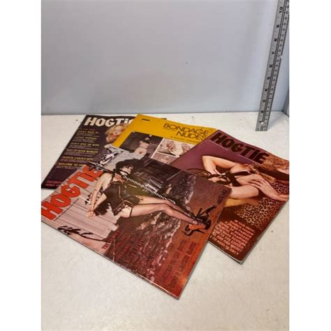 1970s Vintage Adult Magazines Featuring Themes Of Bondage And Erotica