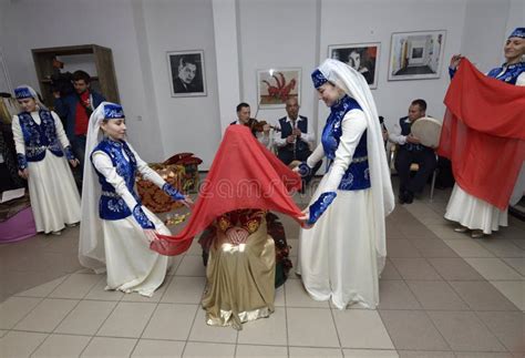Crimean Tartar Traditional Wedding Ceremony Bridesmaids Preparing