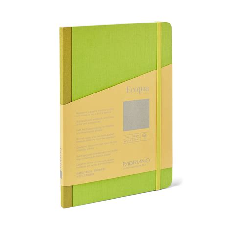 Fabriano Ecoqua Plus Fabric 90gsm Blank Lime Notebooks