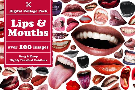 Lips And Mouths Collage Creator 100 Images Lips And Mouths Digital