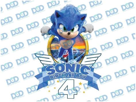 Personalized Thunder Light Sonic Birthday Png The Hedgehog Png Custom