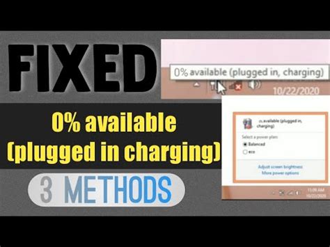 How To Fix 0 Available Plugged In Charging 3 Methods On Windows 7 8 8