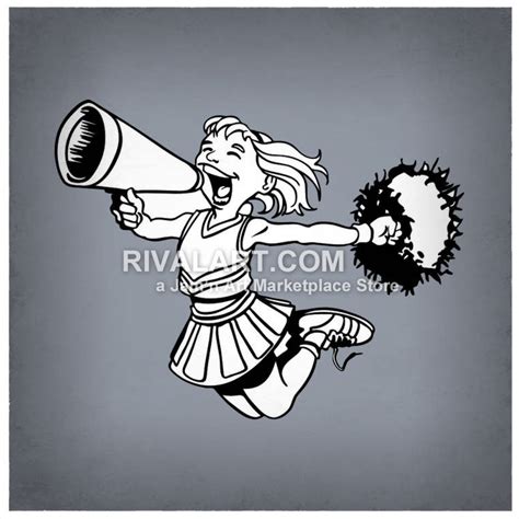 Cheerleader Megaphone Drawing At Tina Lown Blog