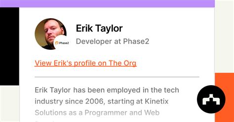 Erik Taylor Developer At Phase2 The Org