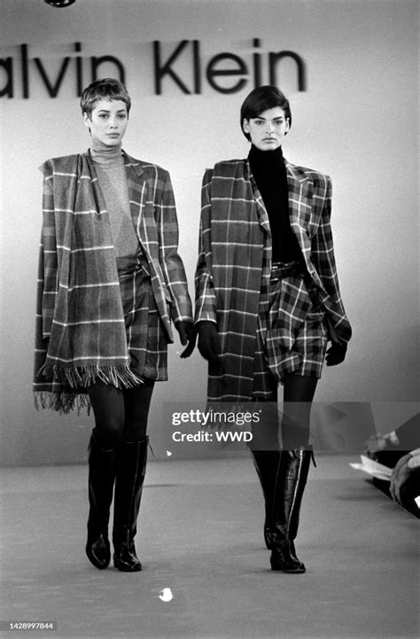 Models Christy Turlington And Linda Evangelista The Fall 1990 Ready
