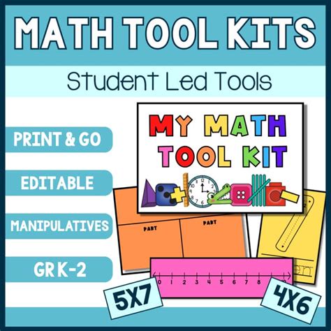 Math Tool Kit Labels Manipulative Organization Math Center Tools