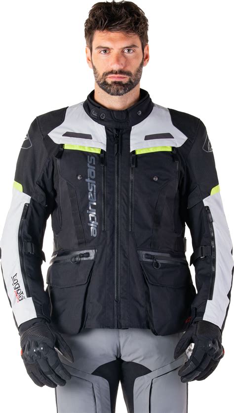 Alpinestars Bogotá Pro Drystar Jacket Noir Gris Ice Jaune Fluo Veste