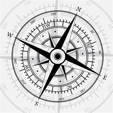 Premium Vector Compass White