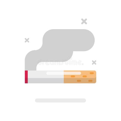 Smoking Cigarette Icon Smoking Concept Vector Flat Design