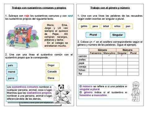 Bingo De Sustantivos Comunes Y Propios