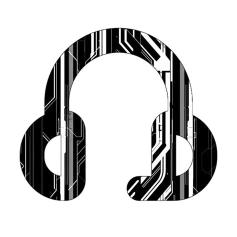 Premium Photo Headset Icon Black White Technology Texture