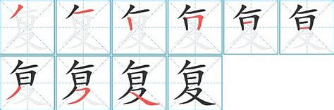 复的笔顺复的笔顺笔画顺序