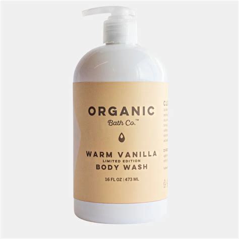 Warm Vanilla Organic Body Wash Organic Bath Co Clean Bath And Body Living Earth Beauty