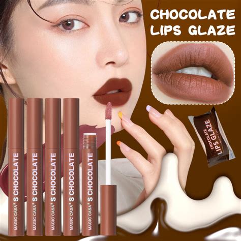 Chocolate Lip Gloss Long Lasting Moisturizes Dark Brown Lip Glaze Matte