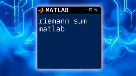 Mastering Sum In Matlab A Quick Guide