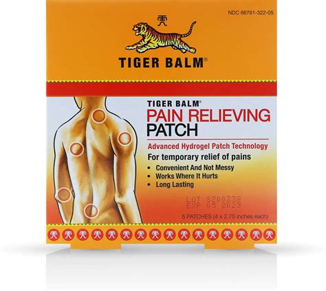 Tiger Balm Patches 5 Each Pack Of 4