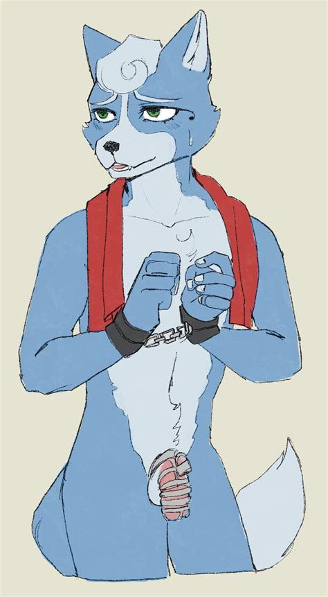 Rule 34 Anthro Blue Body Blue Fur Canid Canine Chastity Cage Chastity