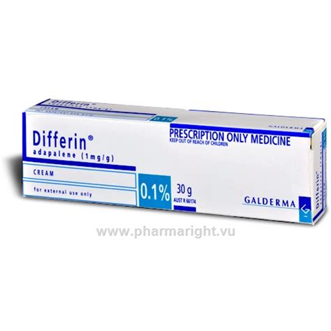 Differin 0 1 Cream Adapalene PharmaRight Vu