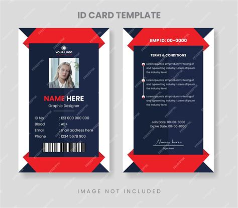 Premium Vector Modern Official Id Card Template Design