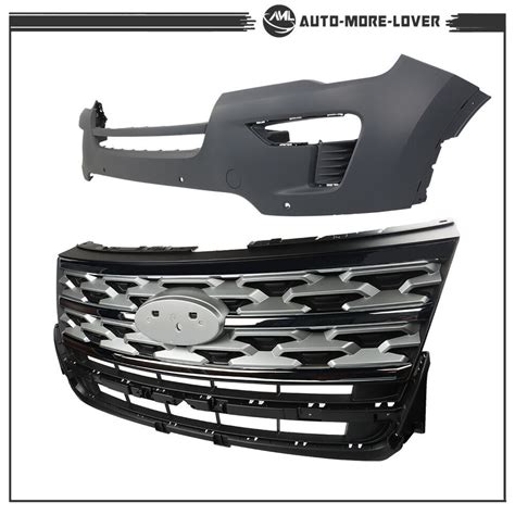 For 2018 2019 Ford Explorer Front Bumper Cover With Radar Hole Front