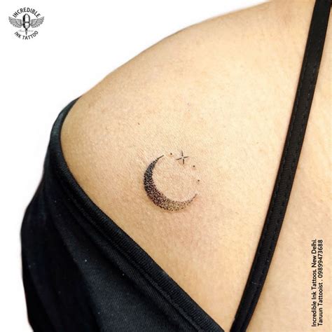 Half Moon Tattoo Small Pretty Tattoos Small Shoulder Tattoos Moon