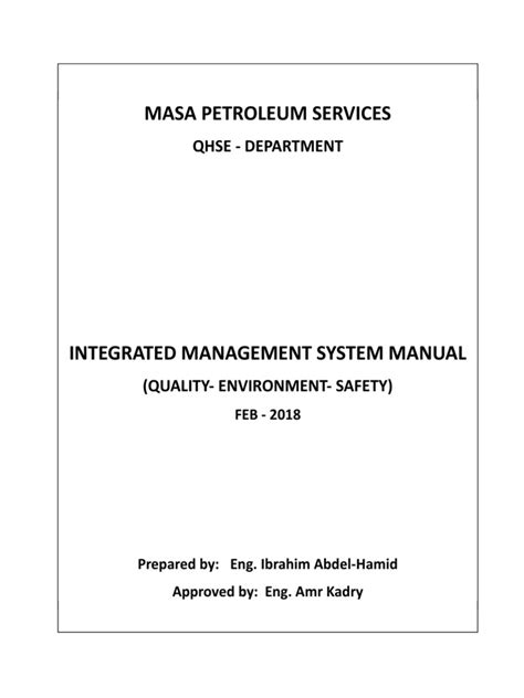 Integrated Management System Manual Pdf Audit Safety
