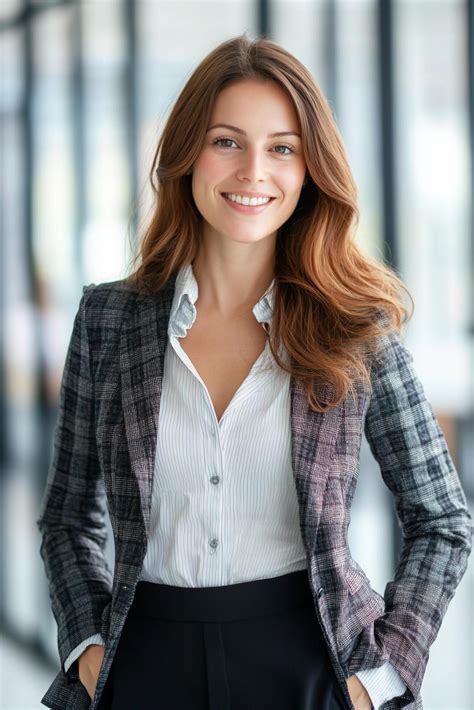 Smiling Woman In A Modern Office Business Professional Portrait For