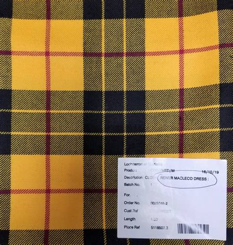 Macleod Of Lewis Macleod Dress Tartan Scottish Blossom Wool Tartan