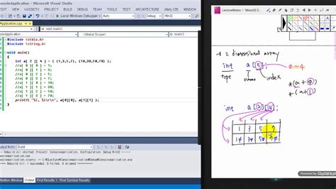 사이드커뮤니티 C Programming36 2d Array01 Youtube