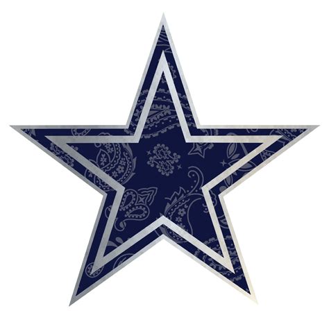 Cowboys Blue Bandana Star Weatherproof Vinyl Sticker Dallas Cowboys