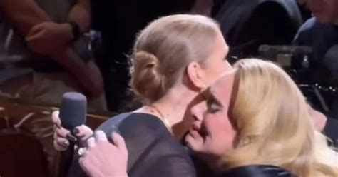 Adele Bursts Into Tears As She Spots Celine Dion At Her Show In Moving
