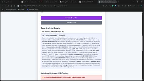 Github Perarasu10python Code Security Analyzer