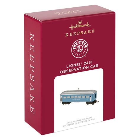 2021 Lionel 2431 Observation Car Hallmark Christmas Ornament Hooked
