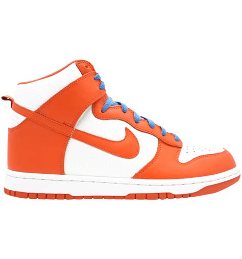 Nike Dunk High White Orange Blaze Varsity Blue 317982 181 It