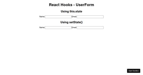 React Hooks Use State Codesandbox