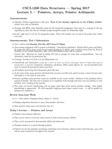 05 Pointers Pdf Pointer Computer Programming Subroutine