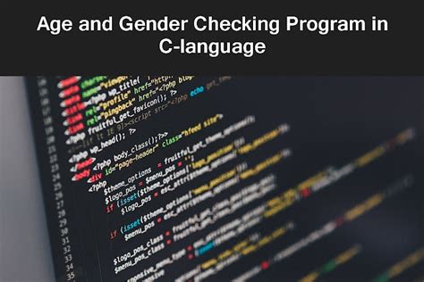 Age And Gender Checking Program In C Language