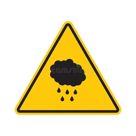 Rain Alert Sign Ensure Safety With Rain And Weather Warnings Stock