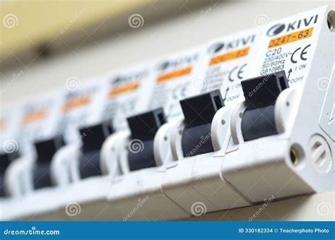 Klang Malaysia August 11th 2024 The Image Depicts An Electrical Panel With A Variety Of