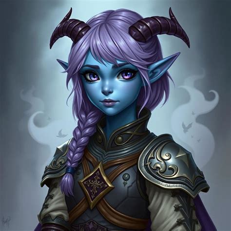 Mystical Tiefling Sorceress Dungeons And Dragons Inspired Art