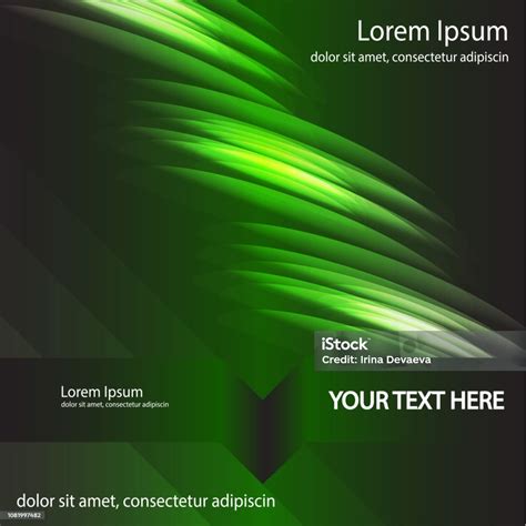 브로슈어 서식 파일의 레이아웃 디자인입니다 카탈로그 잡지 플라이어입니다 초록 색깔 어두운 배경 조명 효과에 빛나는 라인 벡터